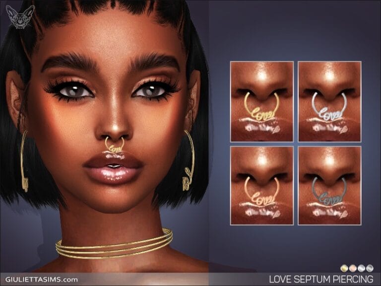 130 Sims 4 Piercing Cc Face Lips Eyebrow Belly Button And More