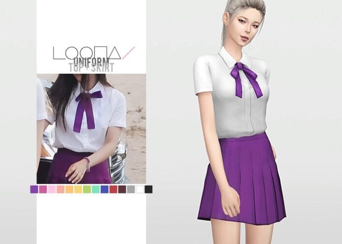 30+ Sims 4 School Uniform CC: Skirt, Korean & Japanese Uniform