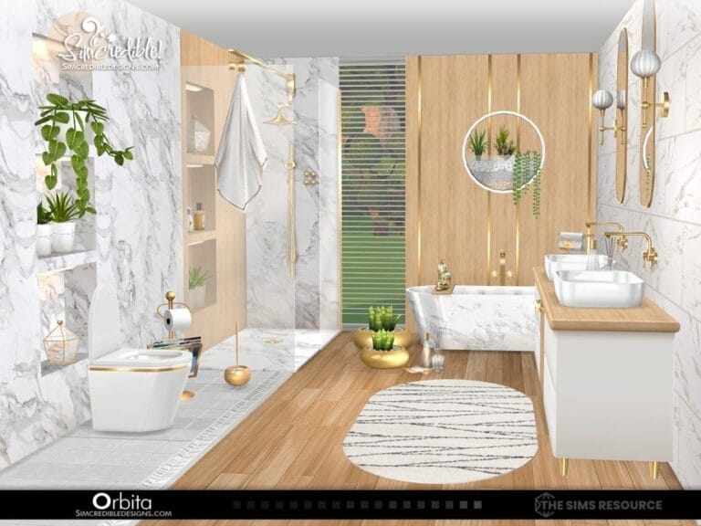 30+ Best Sims 4 Bathroom CC – Showers, Bathtubs & Clutter